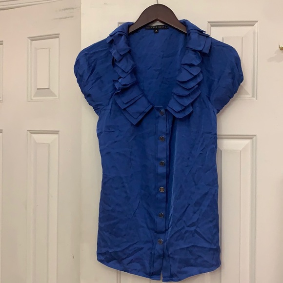 ANTONIO MELANI | Tops | 229 Antonio Melanie 93 Silk 7 Spandex Button ...